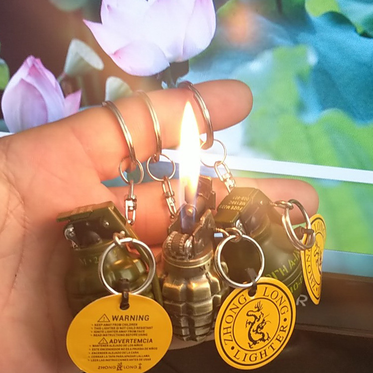 Creative Small Grenade Model Refillable Butane Gas Cigarette Lighter $1 ...