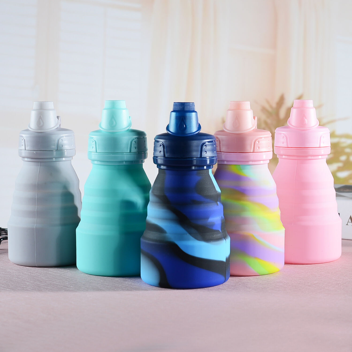 Buy Wholesale China Portable Silicone Collapsible Water Bottle Sports ...