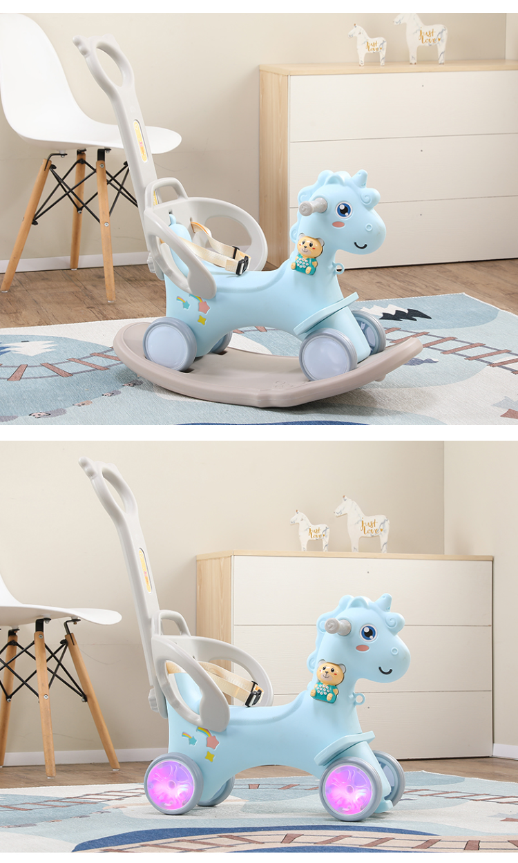 Updated Children Indoor Plastic Rider Animal Toys Baby Rocking Horse ...