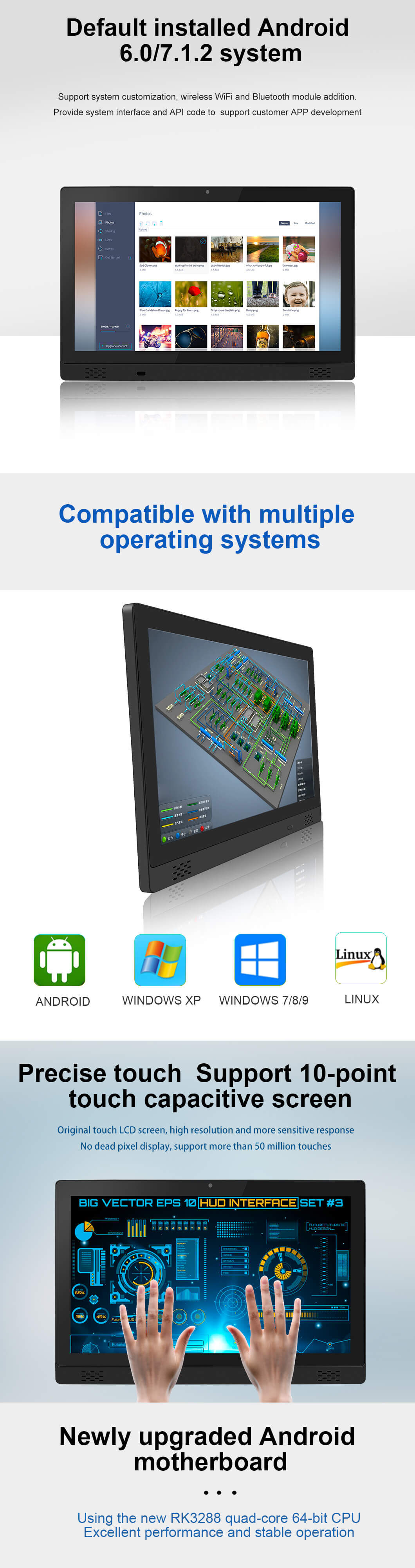 Buy China Wholesale Vesa Wall Mount /in Wall Lcd Touch Screen ...