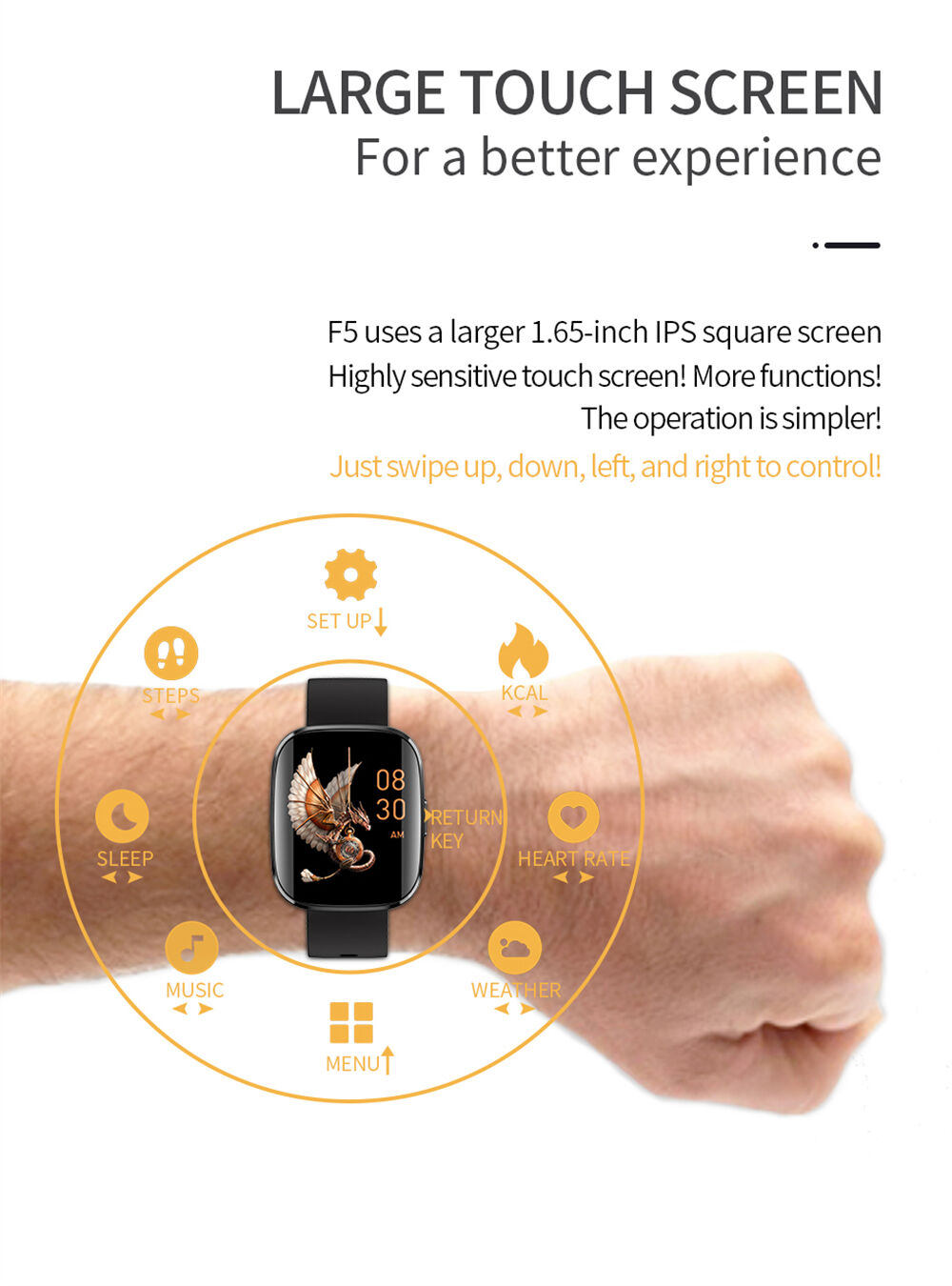 Buy Wholesale China Bt Calls Smartwatch F5 For Men Women Smart Watch ...