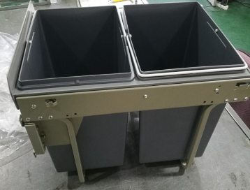 Kitchen Use Self Close Pull-out Garbage Bin 20l Waste Container, Soft ...