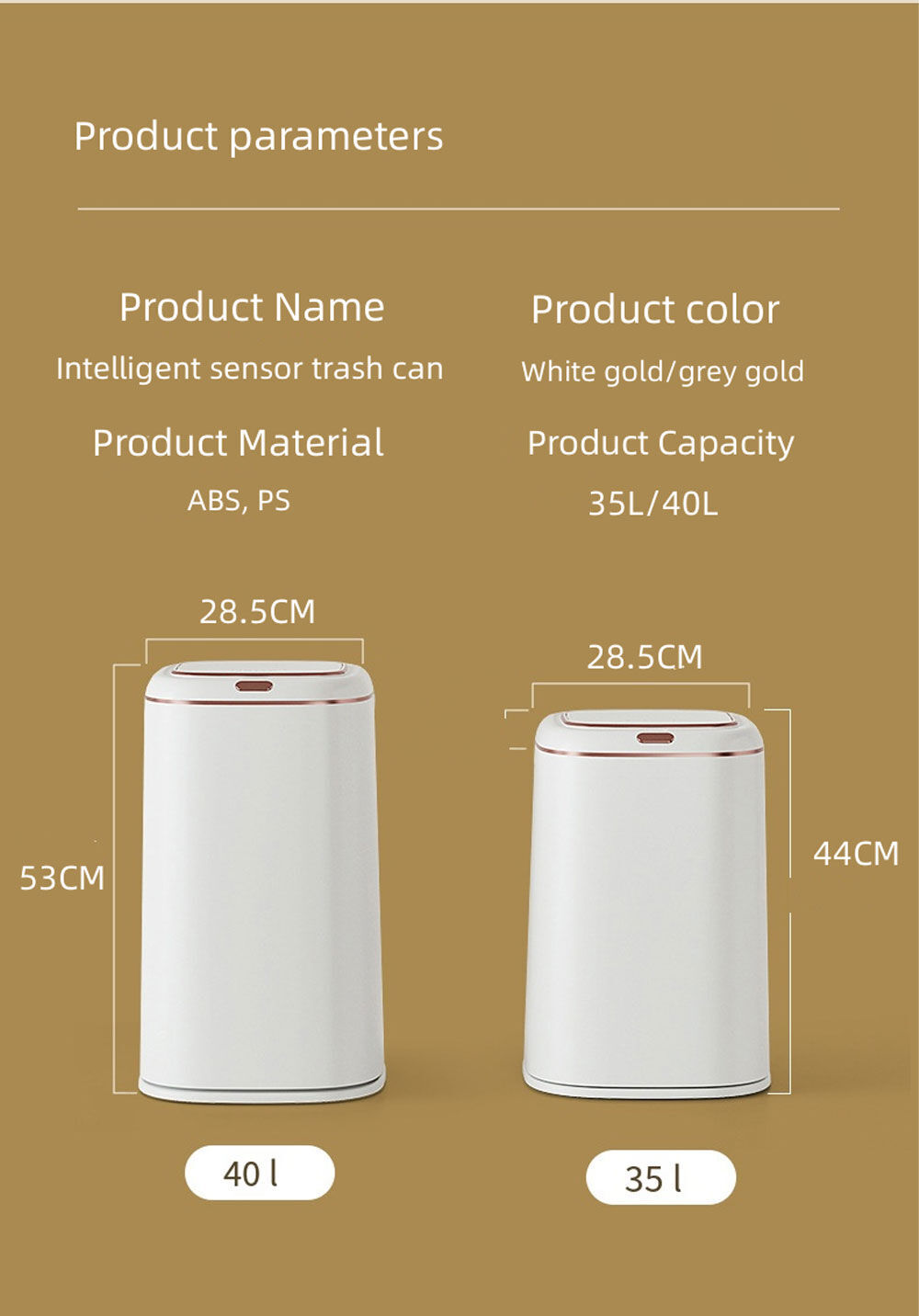 Wholesale Large Smart Trash Can 35l 40l 60l Sensor Operation Lid Big ... Wholesale Large Smart Trash Can 35l 40l 60l Sensor Operation Lid Big ...