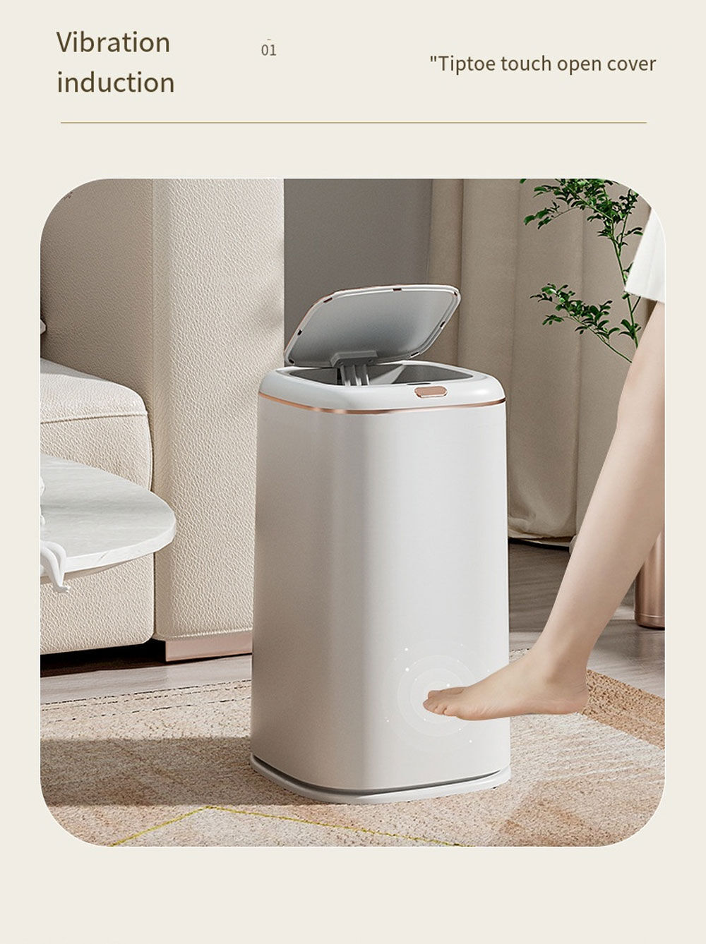 Wholesale Large Smart Trash Can 35l 40l 60l Sensor Operation Lid Big ...