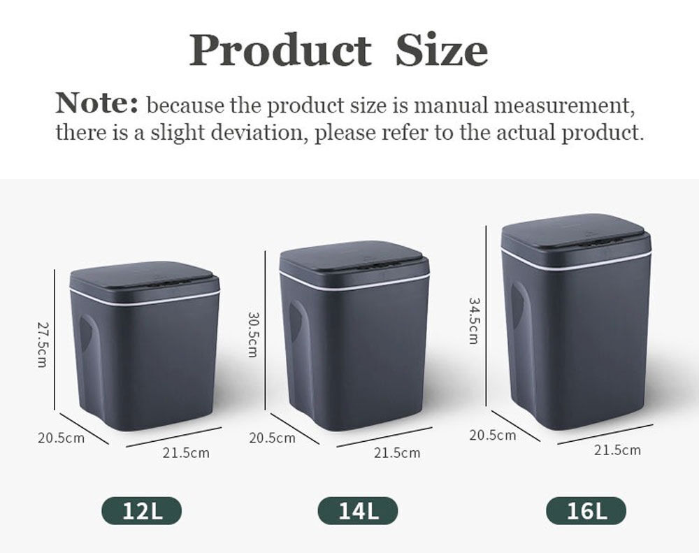 Wholesale Large Smart Trash Can 35l 40l 60l Sensor Operation Lid Big ...