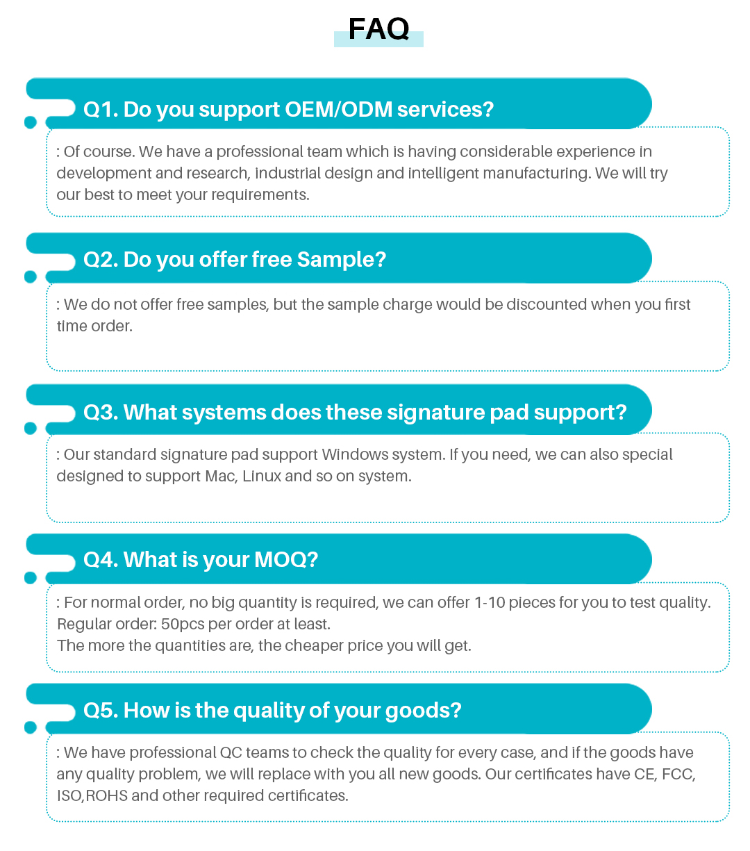 Buy Wholesale China Electronic Signature Pad Digital Signature Display ...