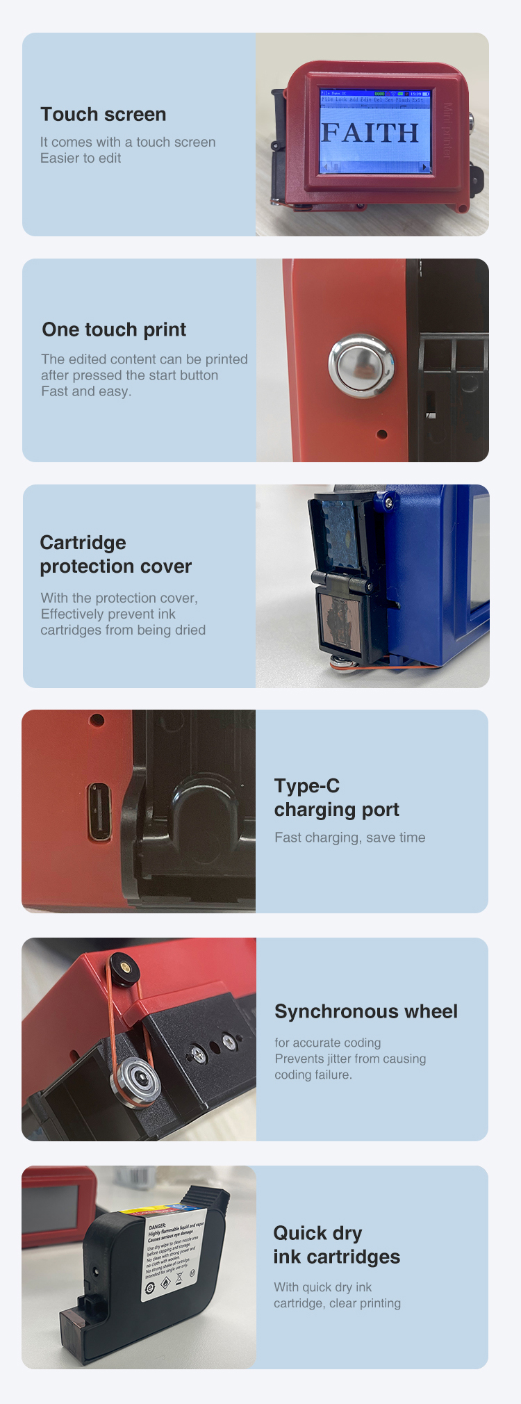 Buy Standard Quality China Wholesale Faith Hot Mini Inkjet Printer ...