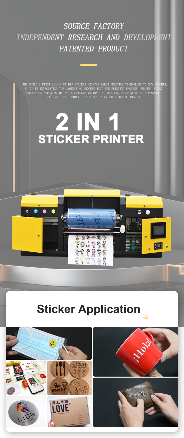 Factory Wholesales 2 In 1 Uv Dtf Printer With Laminator Sticker Label ...