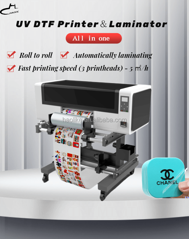 Haolic Uv Dtf Printer Roll Large Format Uv Printer Crystal Stickers ...