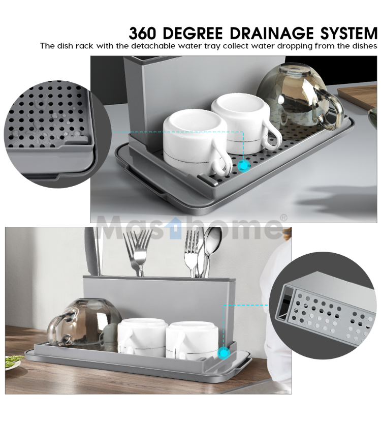 Masthome Newly Kitchen Plastic Folding Tidy Unique Sink Organizer Brush ...