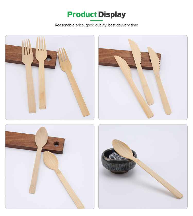 Disposable Bamboo Wooden Knife, Fork And Spoon Three-piece Set ...