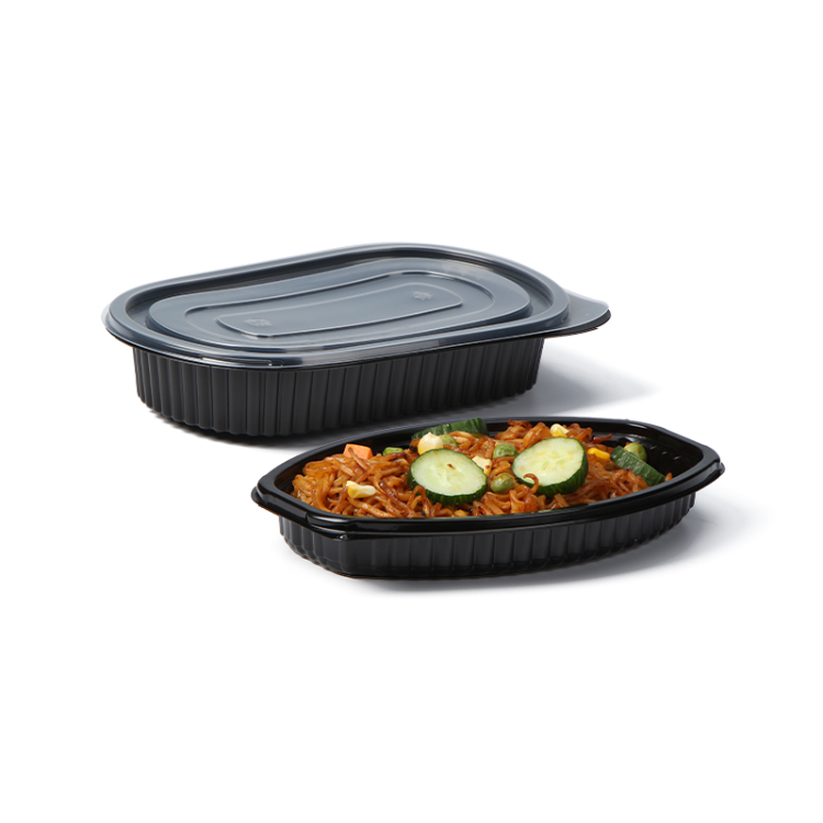 Stack Chinese Black Plastic Microwavable Takeaway Eco Friendly Take Out ...