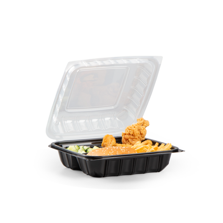 Stack Chinese Black Plastic Microwavable Takeaway Eco Friendly Take Out ...
