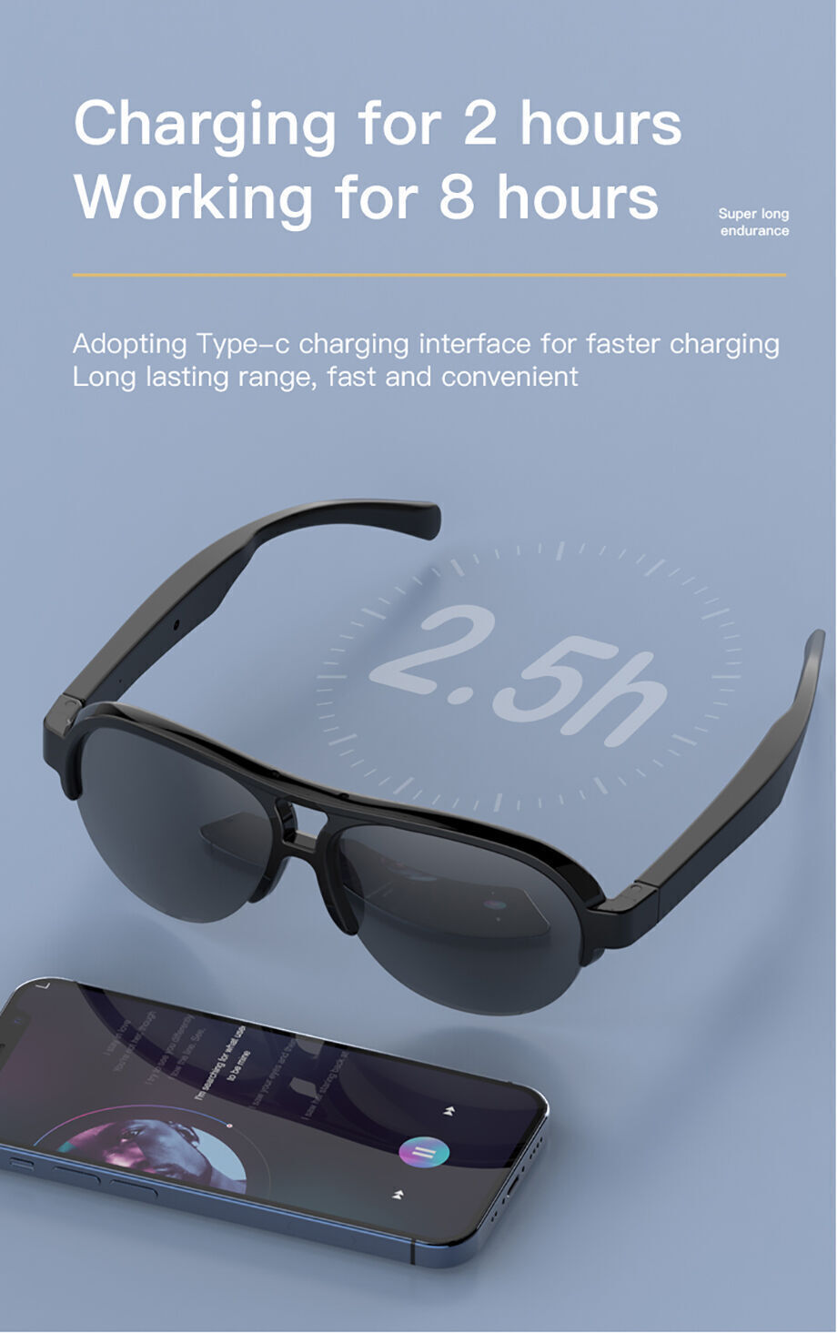 F08 Smart Glasses Wireless Blue Tooth 5.0 Sunglasses Outdoor Smart ...