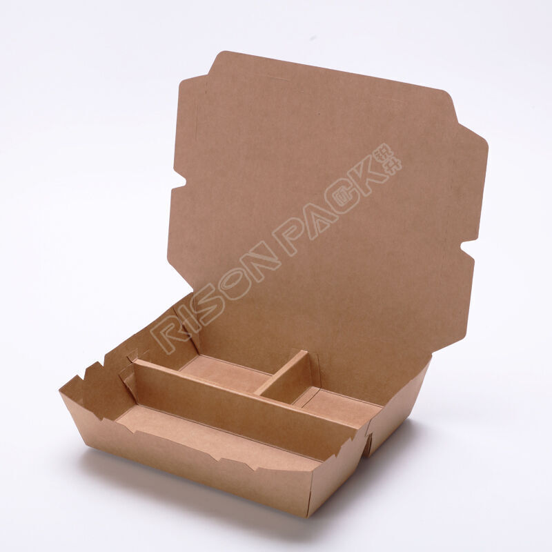 Buy Wholesale China Multi Compartments 4 Grids Kraft Paper Lunch Box ...