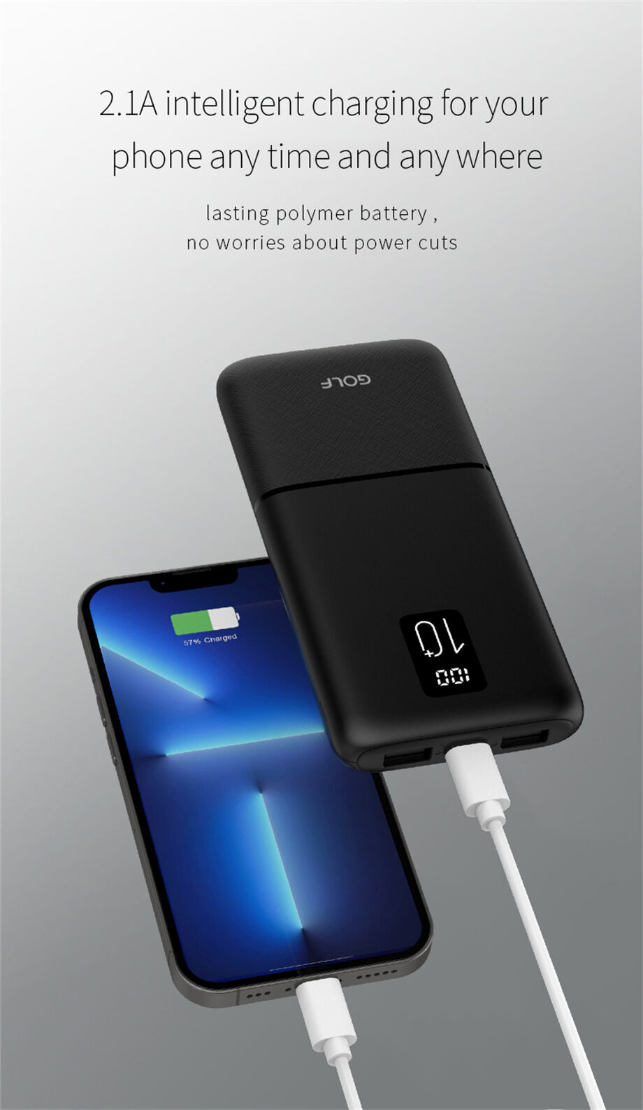 Buy Wholesale China 10000mah Power Bank Lcd Digital Display Li Polymer ...