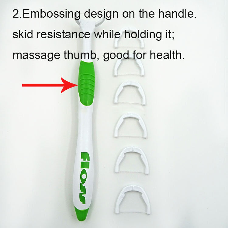 Buy Wholesale China Long Handle Reusable Floss Head Replaced Dental ...