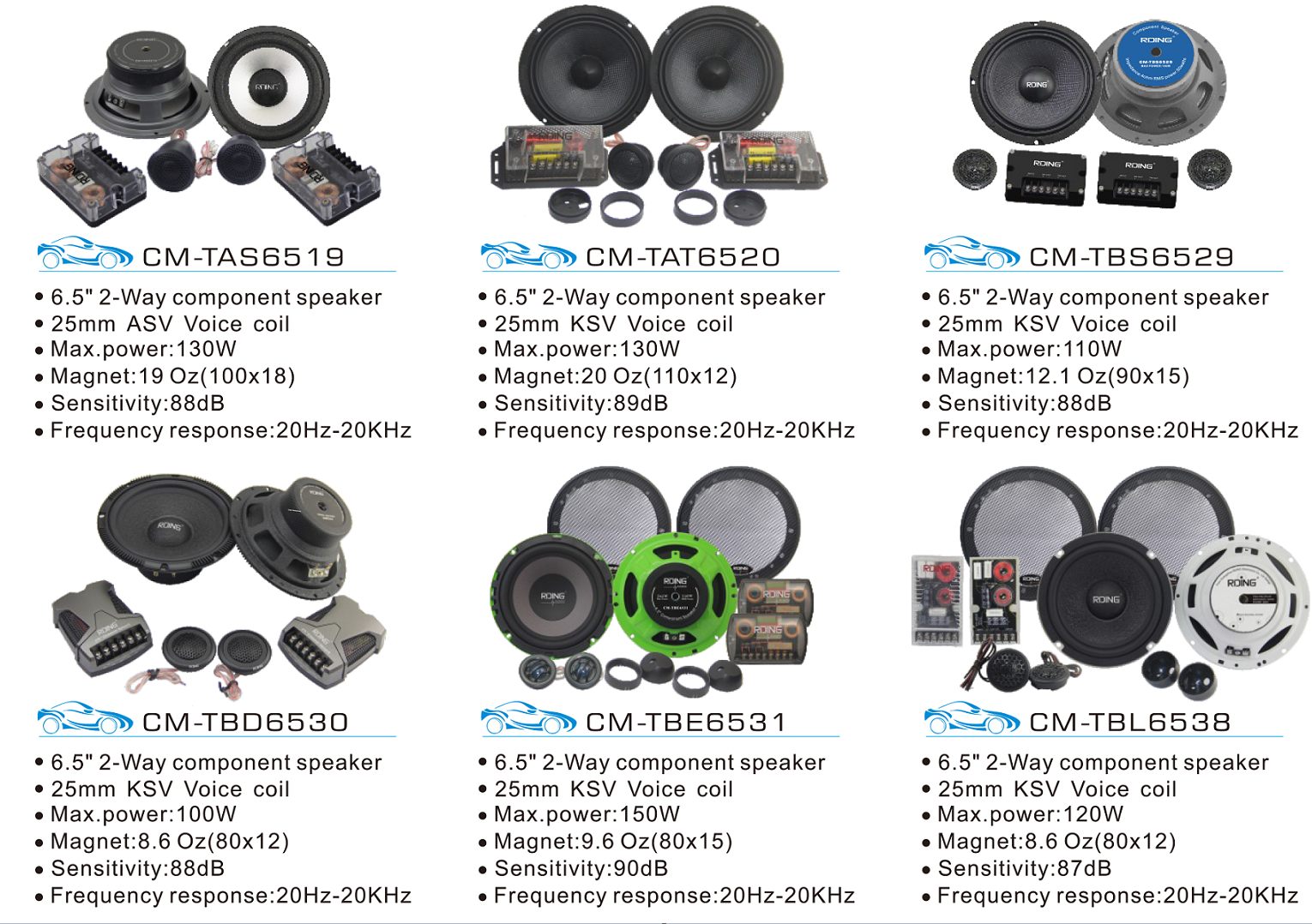 Professional 6.5 Inch Car Speaker Set Wholesale Speaker Powerful Car ...