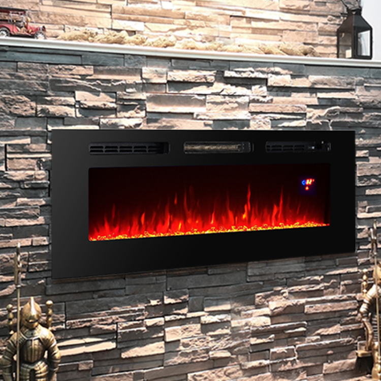 Super Large Decor Flame Wall Mounted Recessed Modern Electric Fireplace ...