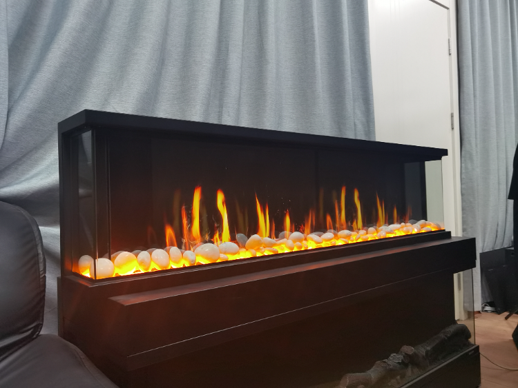 New Designed Simulated Crackling Sound Led Flame With White Pebbles ...