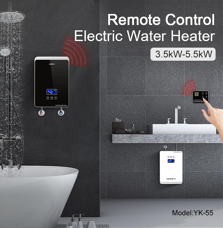 220v 5500w Touch Led Water Temperature Display Control Bathroom Hot Shower Instant Electric ...