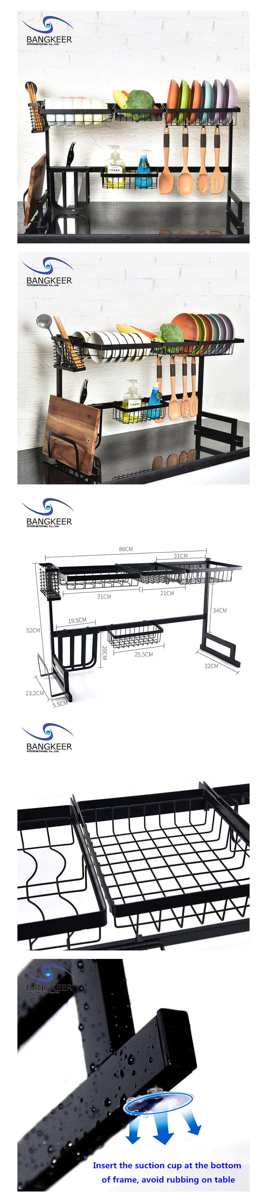 Buy Wholesale China Kitchen Racks Compact Kitchen Dish Rack & Dish ...