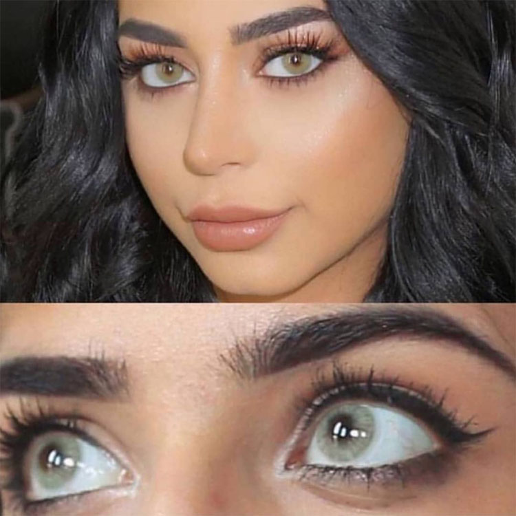 European Women Beauty Eye Colored Contact Lenses Fashion Brown ...