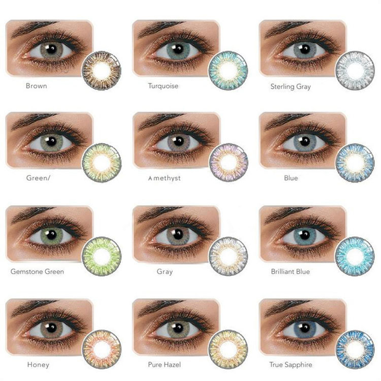 European Women Beauty Eye Colored Contact Lenses Fashion Brown ...