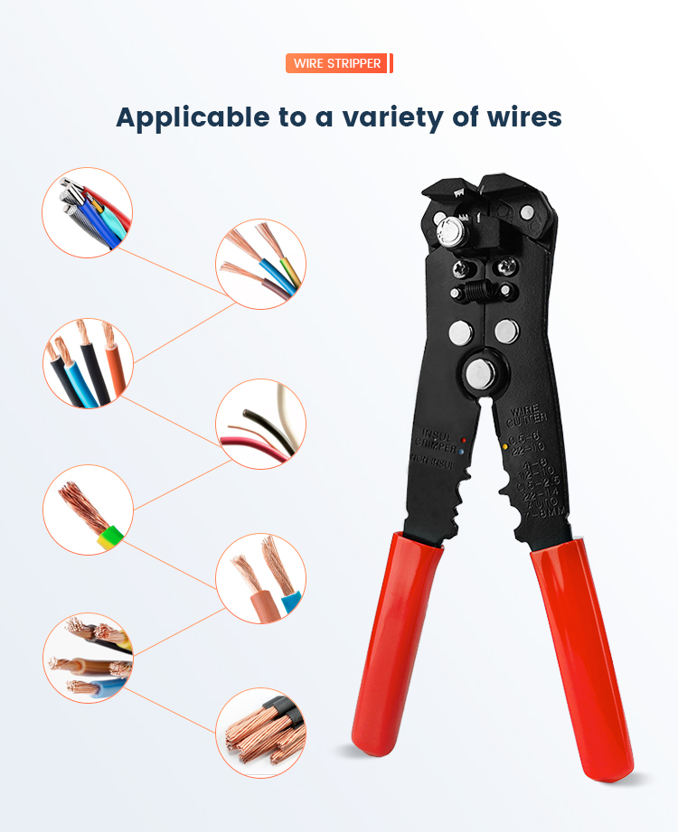 Kaiweets Kws-106 High Precision Automatic Sharp Knife Edge Wire Stripper Plier Hand Tool, Wire ...