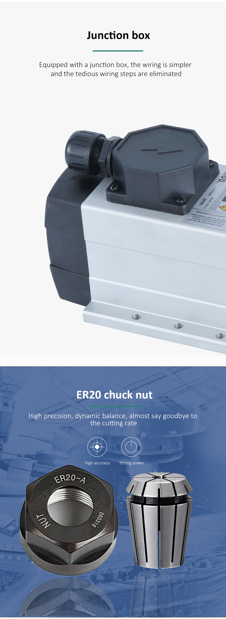 Hqd Gdf53-18z/3.5 Er20 3.5kw 220v 380v 300hz Air Cooling High Speed ...