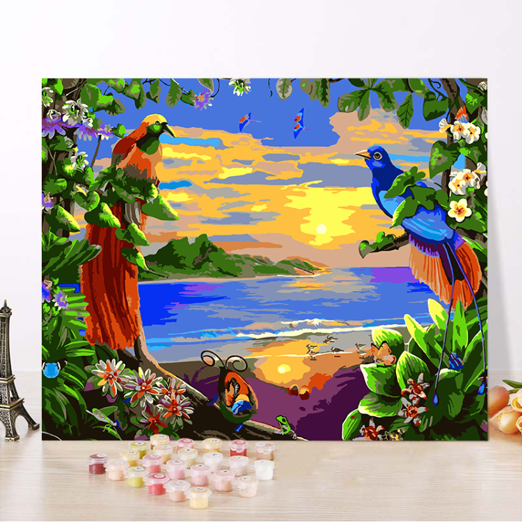 Factory Diy Oil Painting By Numbers Custom Animal Pictures Acrylic Oil ...