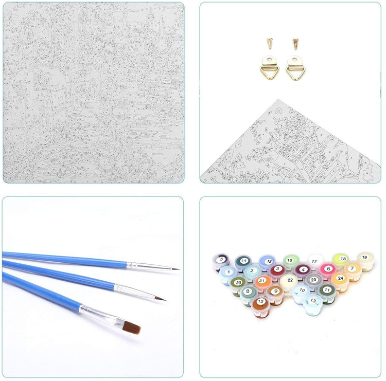 Factory Diy Oil Painting By Numbers Custom Animal Pictures Acrylic Oil ...