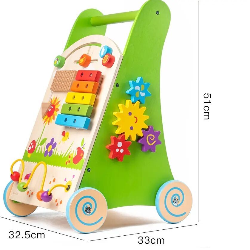 Asweets Sit To Stand Learning Rotating Toys Wooden Baby Activity Walker, Baby Walker, Wooden ...