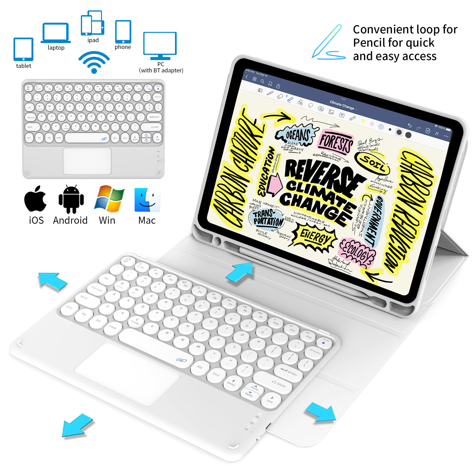 Buy Wholesale China Magic Keyboard Case With Built-in Trackpad And ...