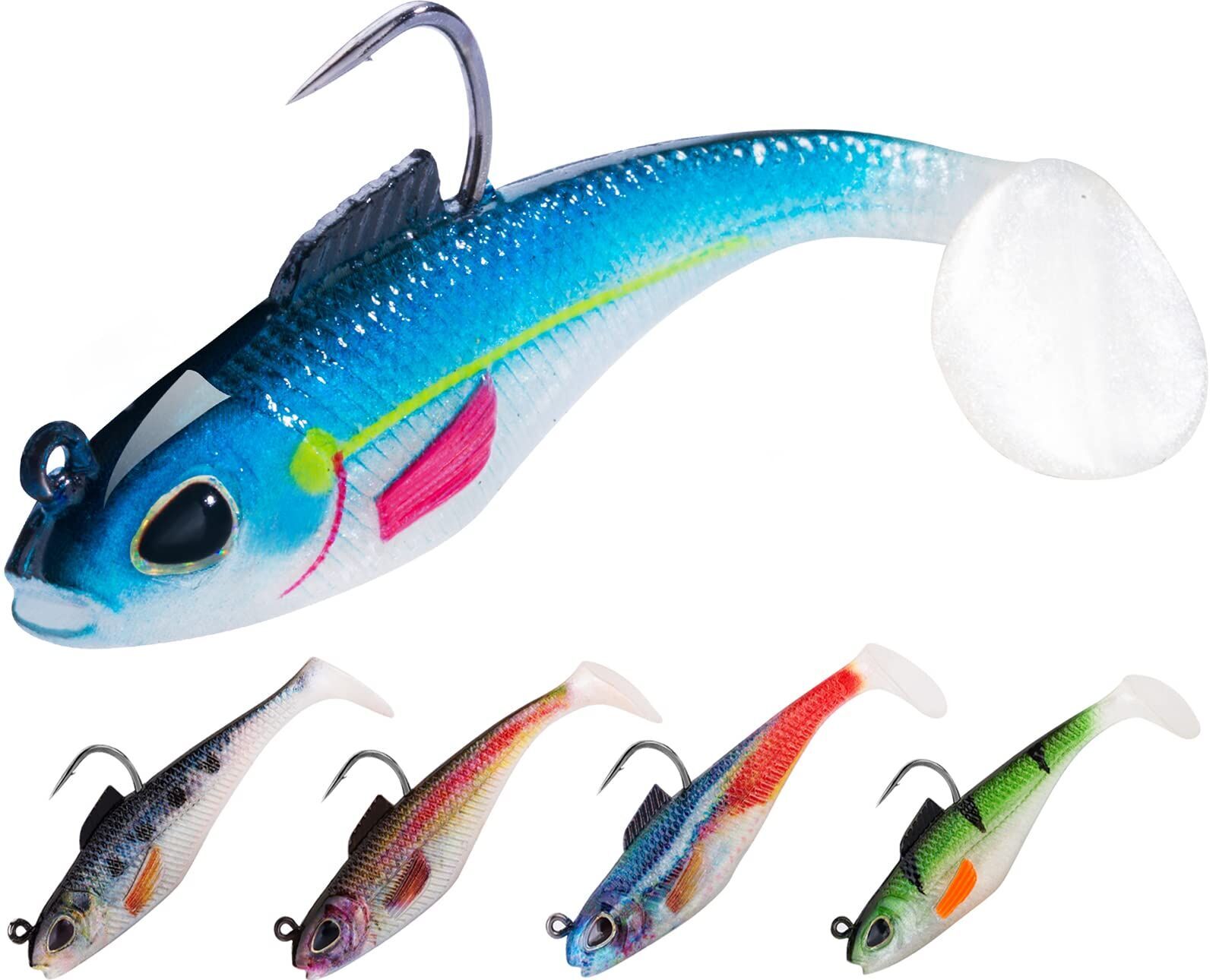 Buy Wholesale China Pre Rigged Jig Head Paddle Tail Swimbaits Multi ...