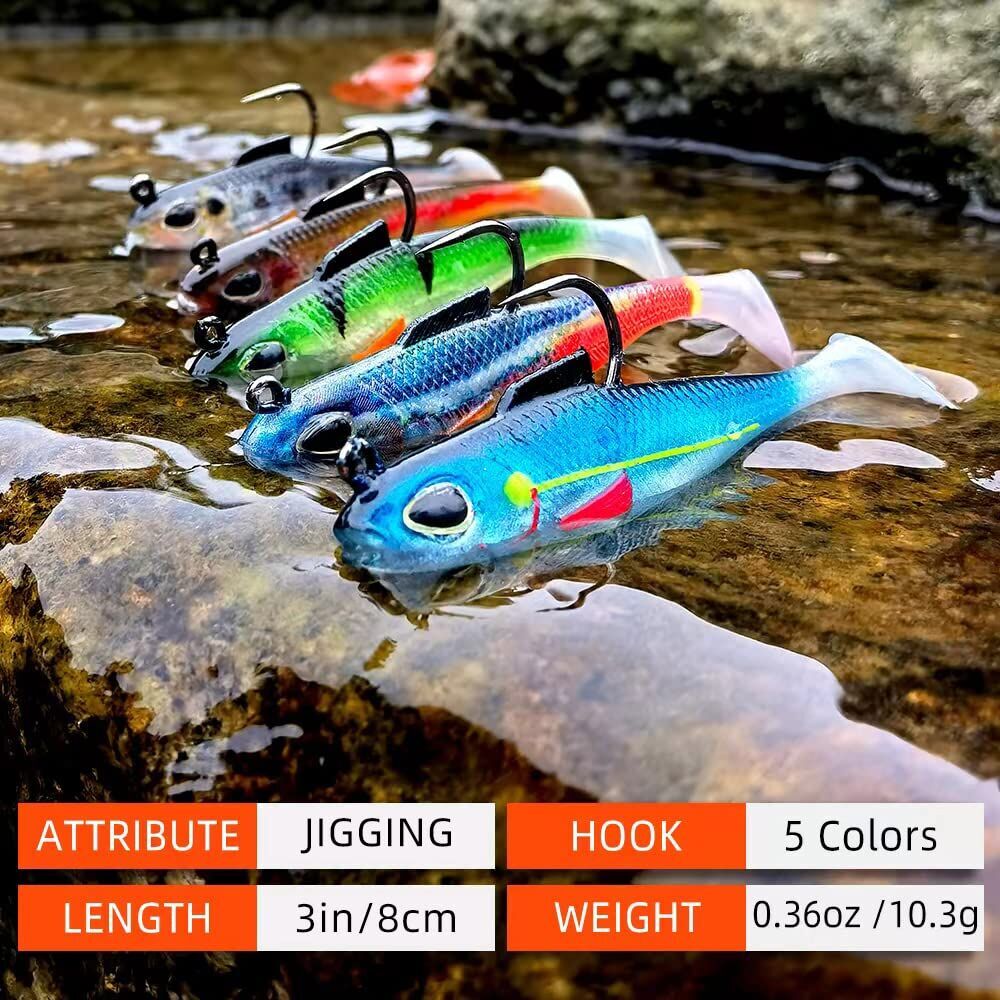 Buy Wholesale China Pre Rigged Jig Head Paddle Tail Swimbaits Multi ...