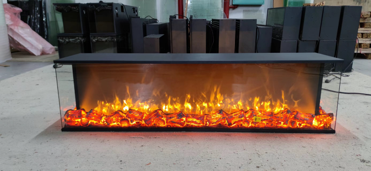 Modern Wall Electrical Heaters Fire Place 3 Sided Electric Fireplaces ...