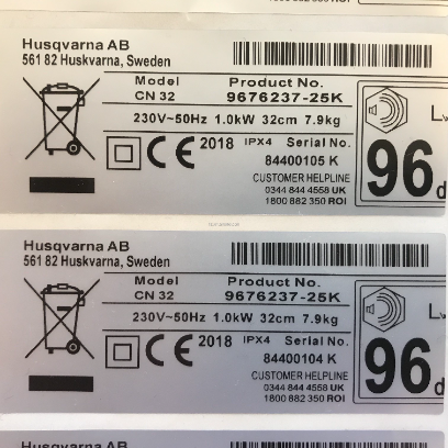 Strong Adhesive Blank Pet/pvc Barcode Labels Matte Silver/white Label ...