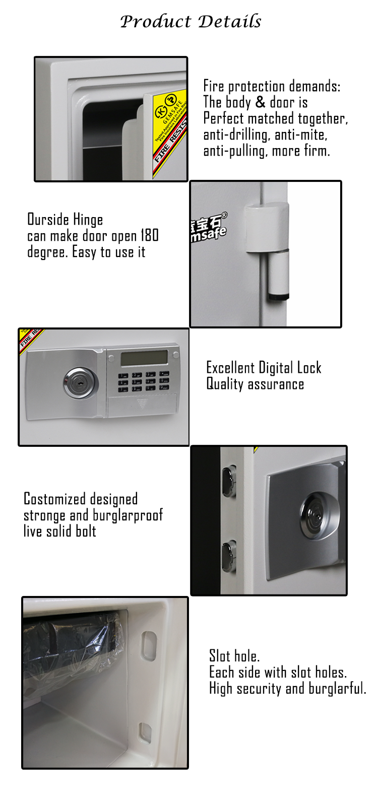 Buy China Wholesale Gemsafe High Quality Heavy Fireproof Concrete Safe ...