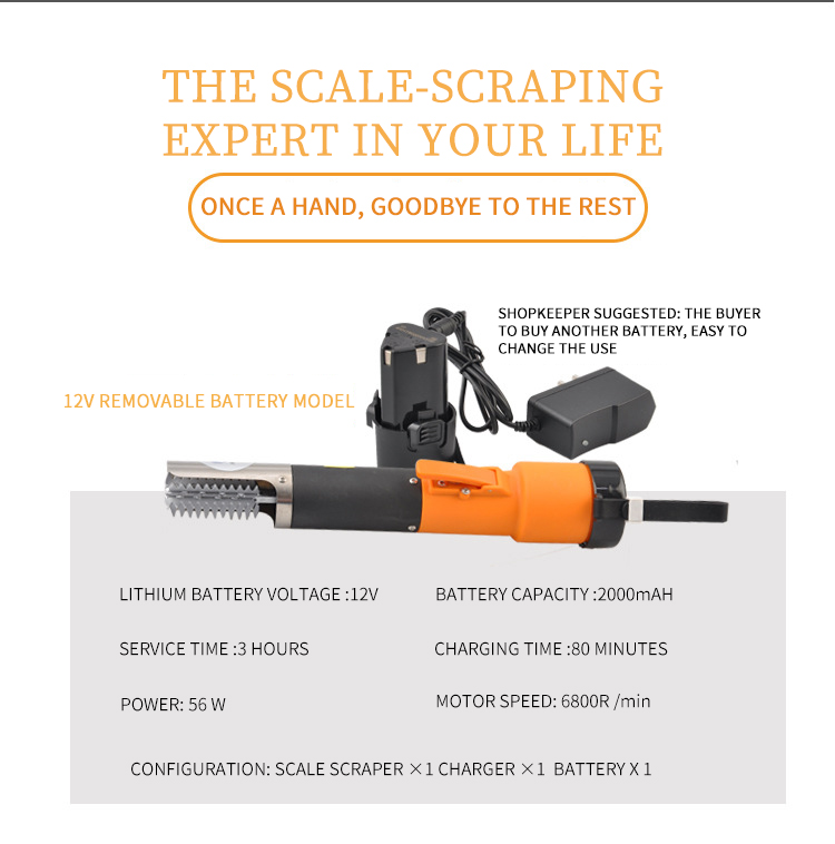 Electric Automatic Commercial Salmon Scaler Remove Carp Descaler Tool ...