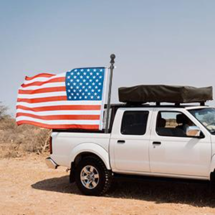 Cydisplay 1.5m 5ft Black Flagpole Adjustable Portable Flexible ...