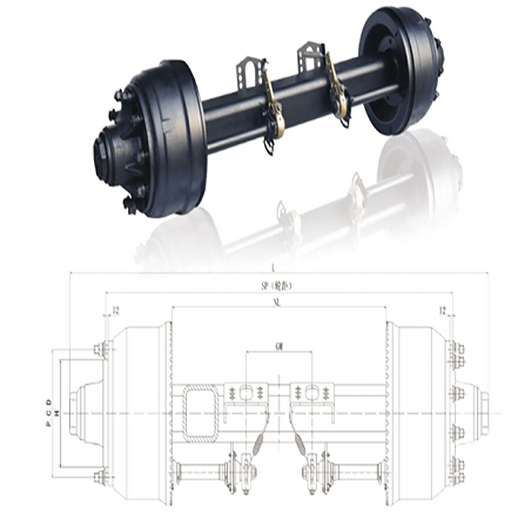 Zonxin Axles Of American Type Payload 20 Ton 44k Lbs /44000 Lbs With ...