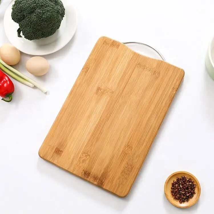 Kitchen Acacia Olive Wood Bamboo Chopping Cutting Board With Handle ...