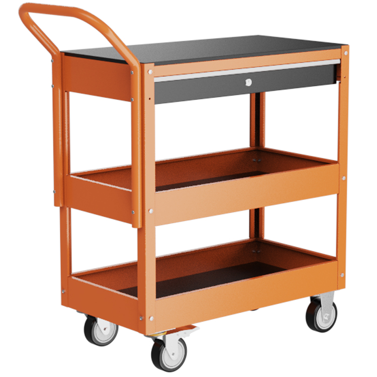 Factory 3 Layer Tier Heavy Duty Workshop Tool Cart With One Drawer Four ...