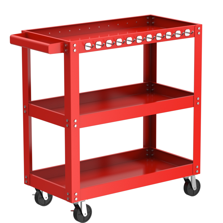 Factory 3 Layer Tier Heavy Duty Workshop Tool Cart With One Drawer Four ...