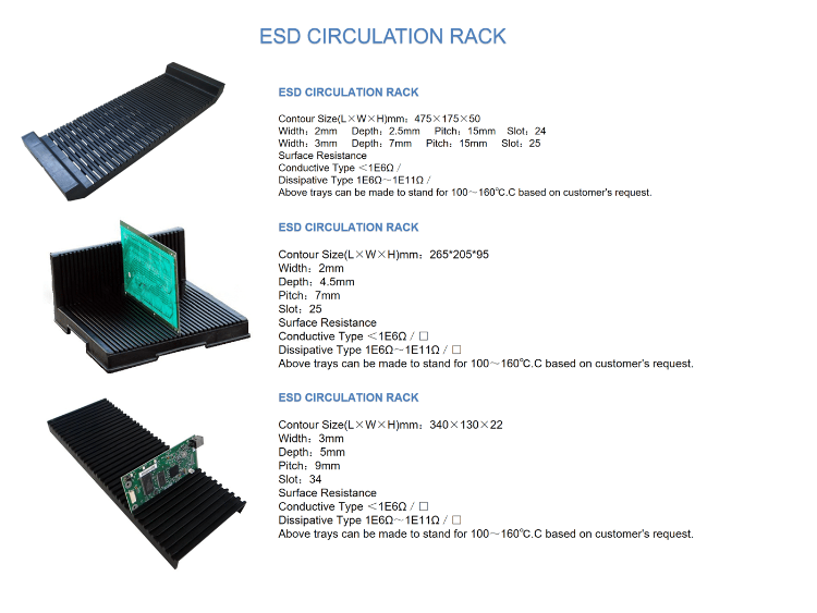 Esd Storage Turnover Cart Standing Type Adjustable Esd Pcb Storage ...