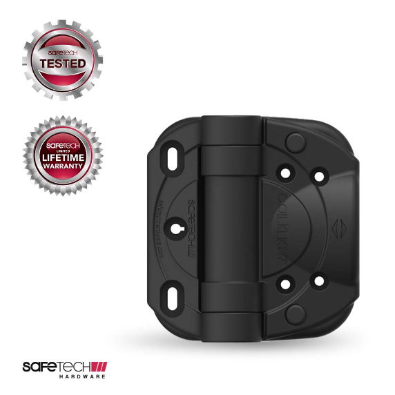 Compre Safetech Black Heavy Duty Self-closing Vinyl Gate Hinges Fence ...