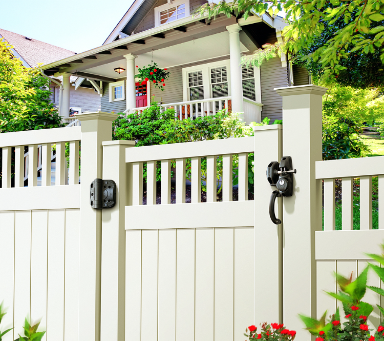 Compre Safetech Black Heavy Duty Self-closing Vinyl Gate Hinges Fence ...