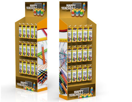 Buy Wholesale China Custom Made Cardboard Display Pencil Floor Display ...