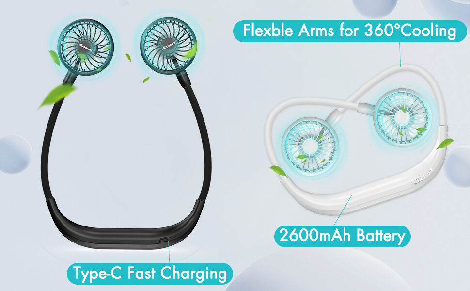 Buy Wholesale China Neck Fan Battery Operated Neckband Fan Hand-free ...